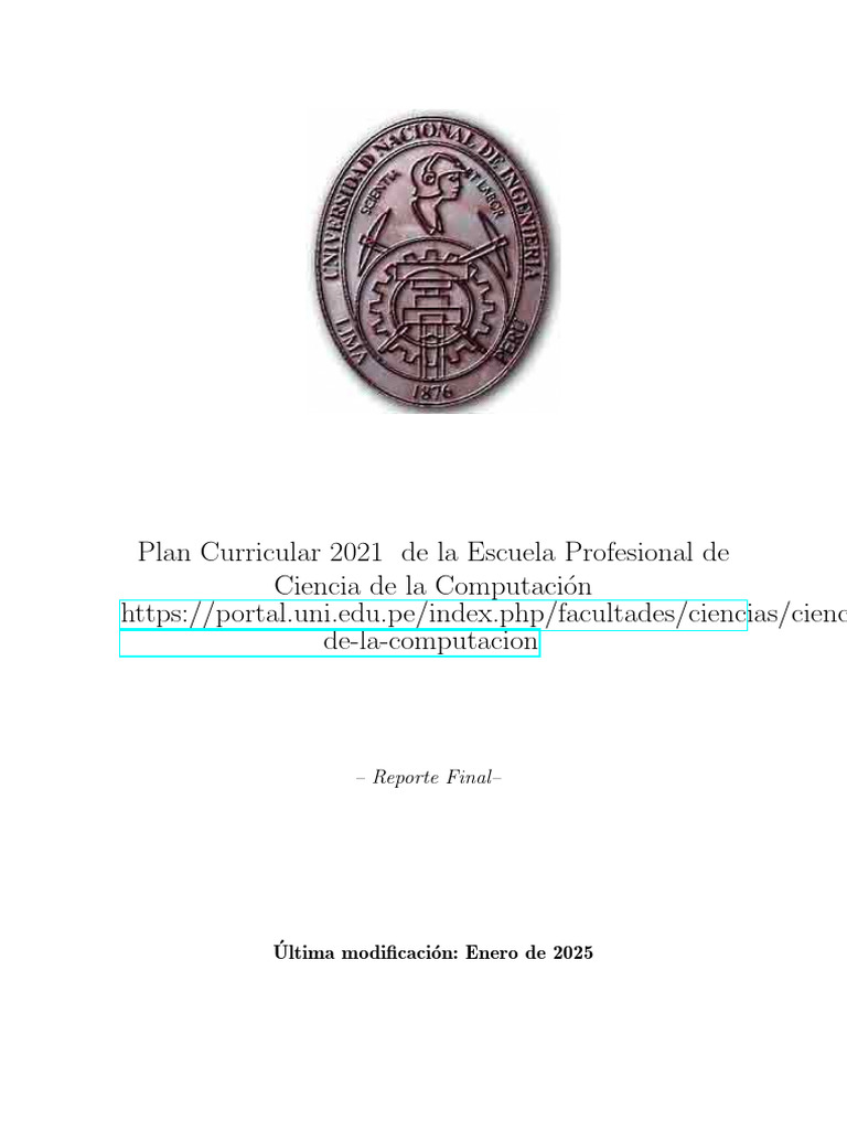 Currículo 2021 de Ciencia de la Computación | PDF | La interacción ...