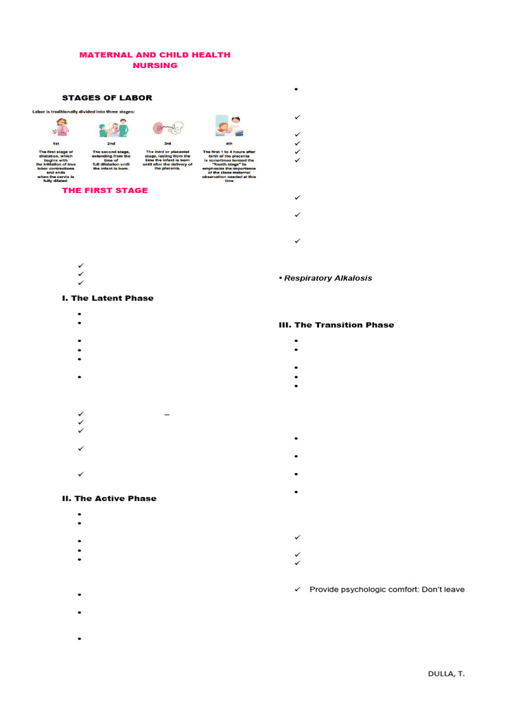 Stages of Labor | PDF | Childbirth | Uterus