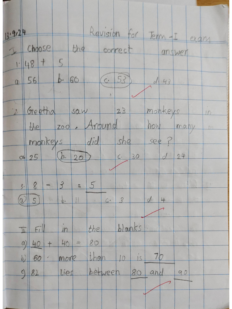 Maths Revision For Term 1 Exam | PDF
