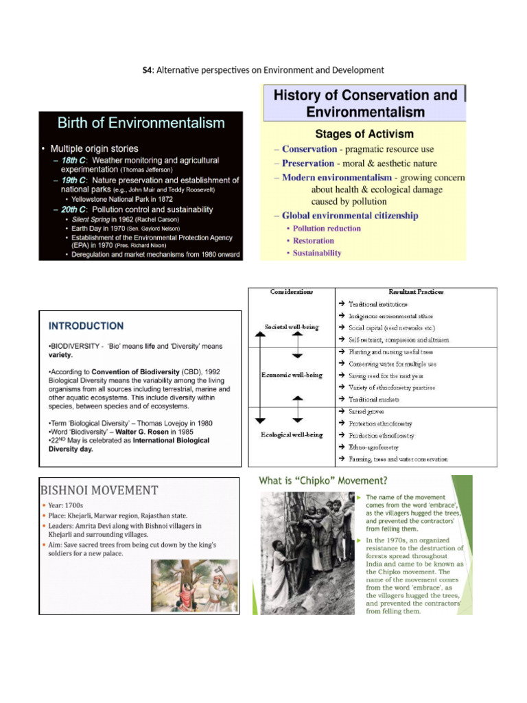 Alternative Perspectives On Environment and Development | PDF