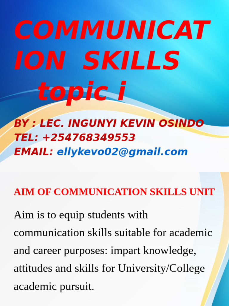 Communication Skills Notes | PDF | Communication | Information