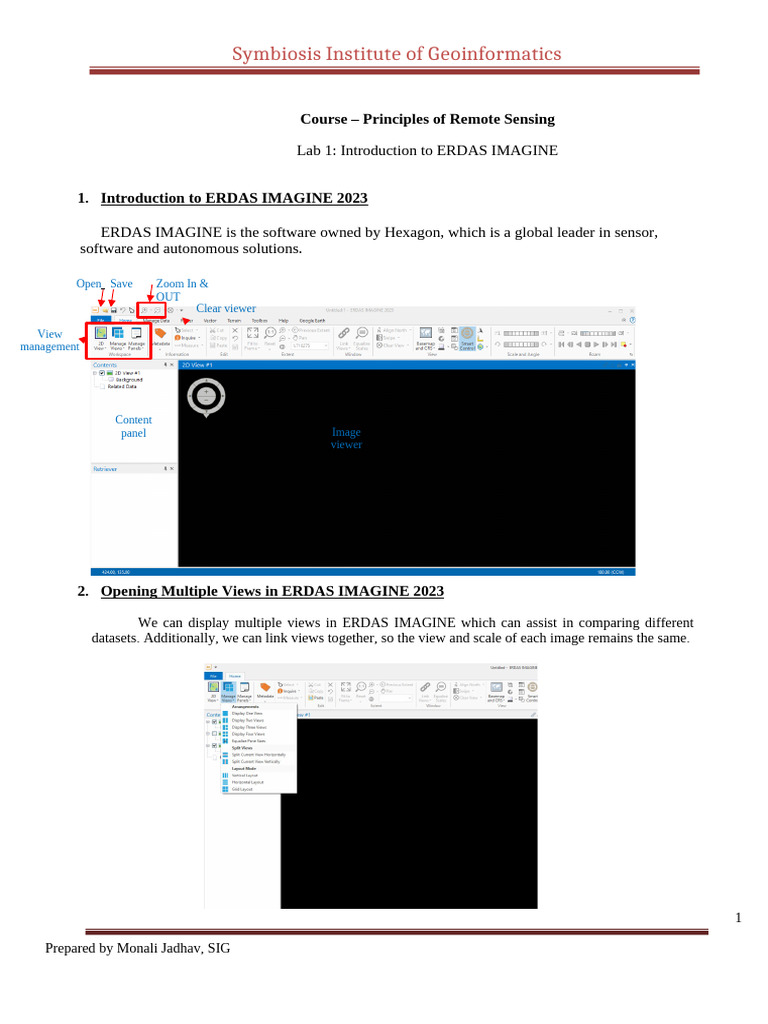 ERDAS IMAGINE 2023 Lab Introduction | PDF | Geographic Information ...