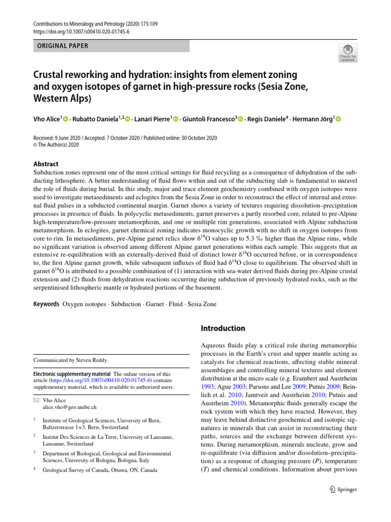 Crustal reworking and hydration_ insights from element zoning and ...