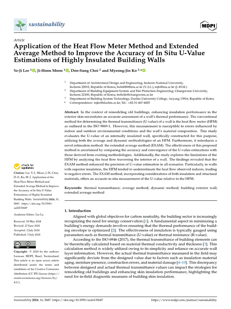 Heat Flow Meter For U Value | PDF | Thermal Insulation | Heat Transfer