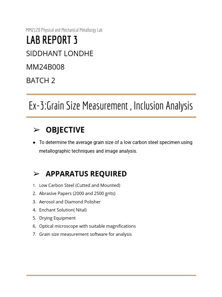 Week 2 Lab Report MM24B008 E 3 | PDF | Physical Sciences | Materials Science