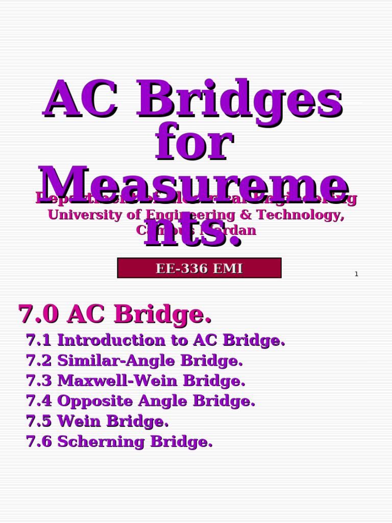 AC Bridges As Measuring Instruments | PDF | Electrical Impedance ...