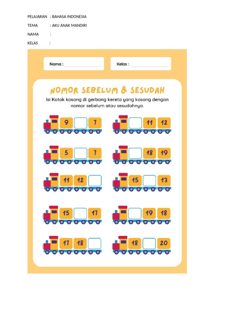 KELAS 1 SOAL LJK | PDF