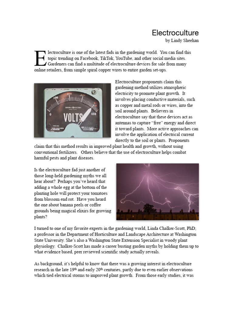 24 07 20 Electroculture | PDF | Soil | Plants