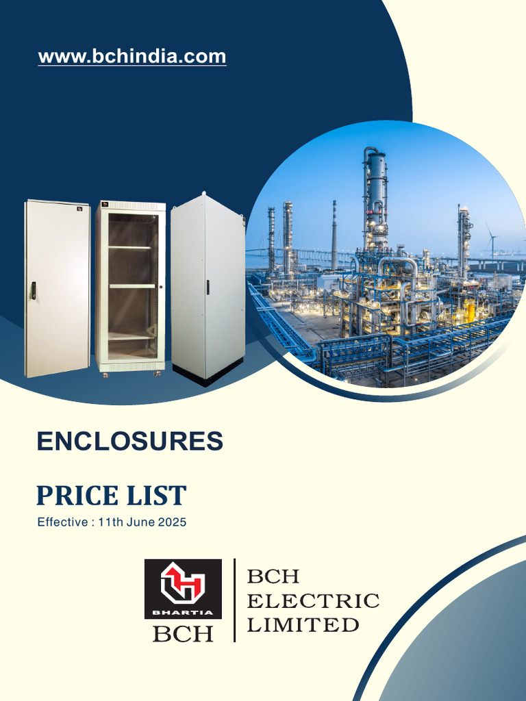 BCH Enclosures Price List W.E.F. 11.06.2025 | PDF | Occupational Safety ...