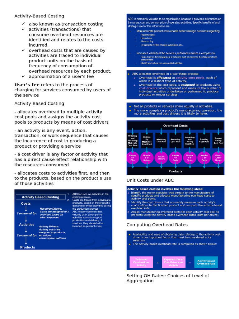 Activity Based Costing | PDF