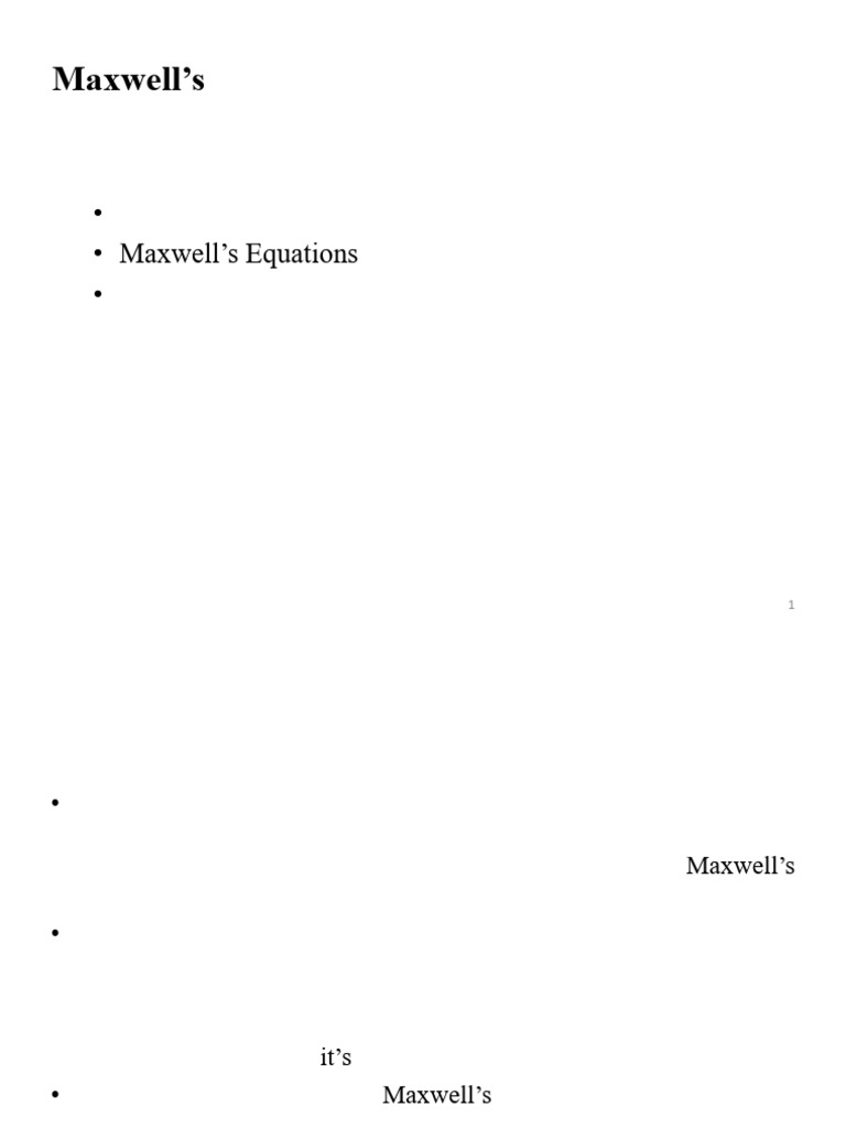 Unit 9 Maxwell S Equations And Electromagnetic Waves Pdf
