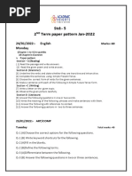 PT 2 Exam Question Paper Format | PDF