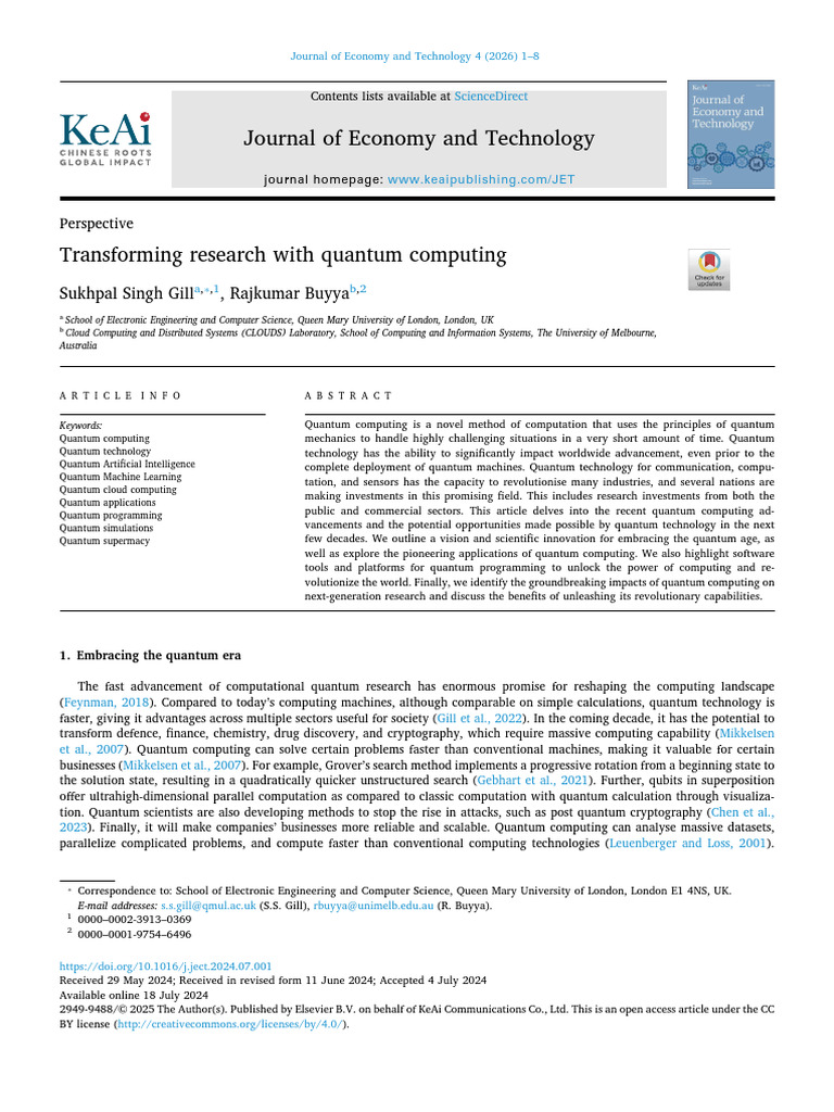 Transforming Research With Quantum Computing | PDF | Quantum Computing | Computing