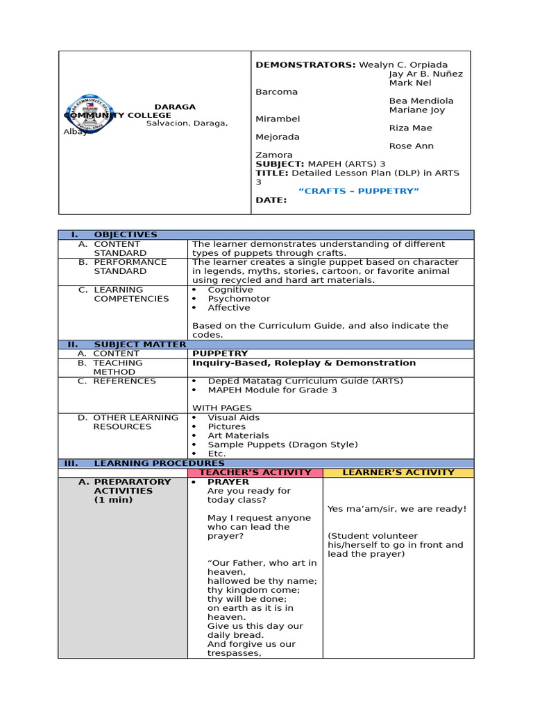 DLP Template in Prof Educ 6 | PDF | Learning | Cognition