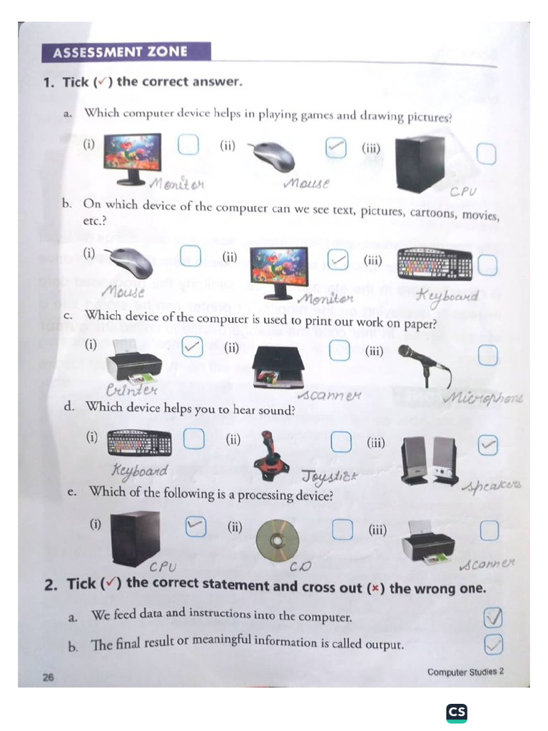 Class-2 Ch-3 Book Exercise (25-26) | PDF