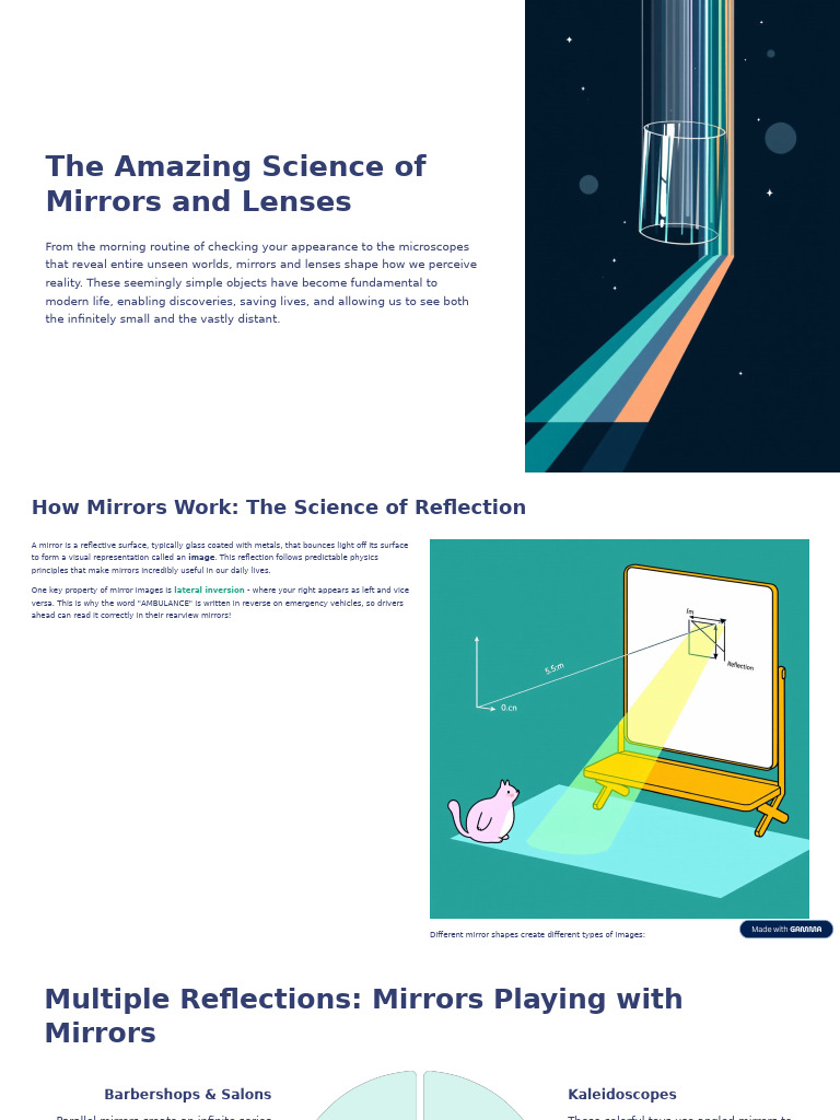 Science of Mirrors and Lenses Explained | PDF | Mirror | Camera