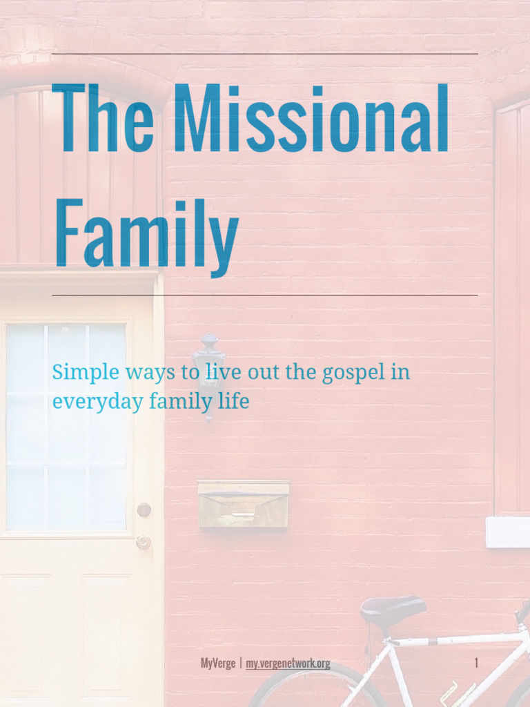 Family Discipleship in Everyday Life | PDF | Missional Living ...