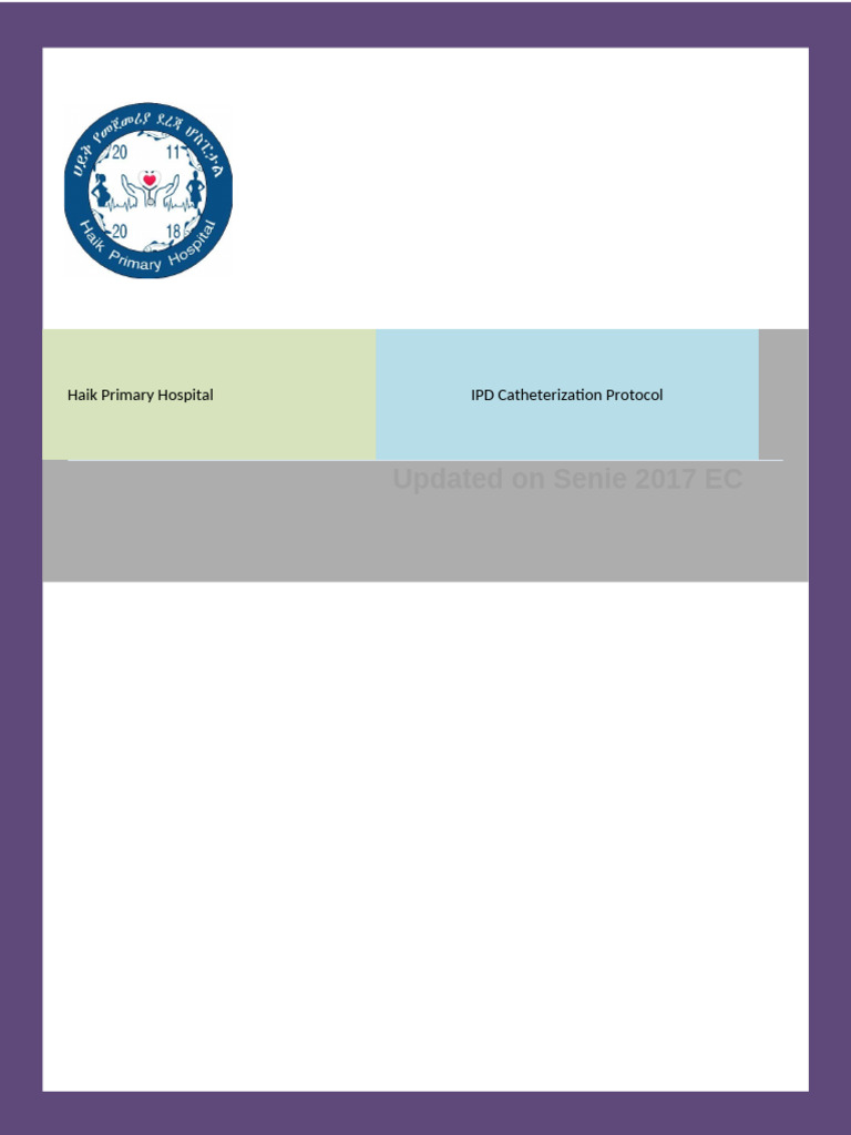 Urinary Catheterization Protocol Guide | PDF | Urinary Incontinence ...