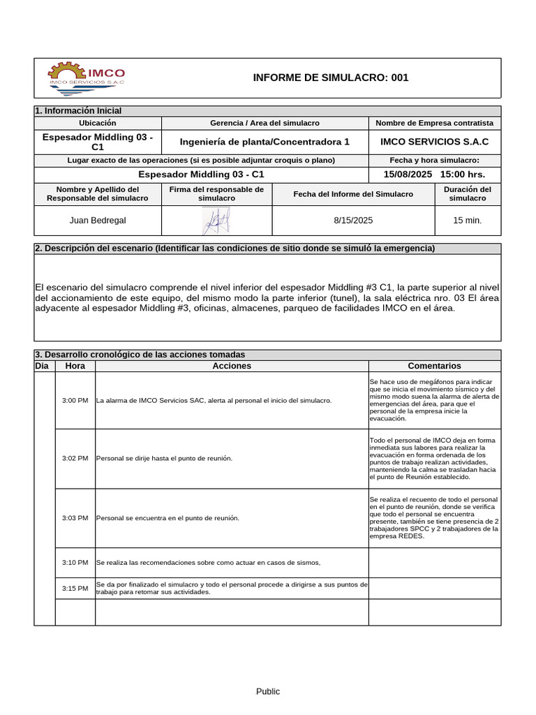 Formato de Simulacro | PDF | Simulación