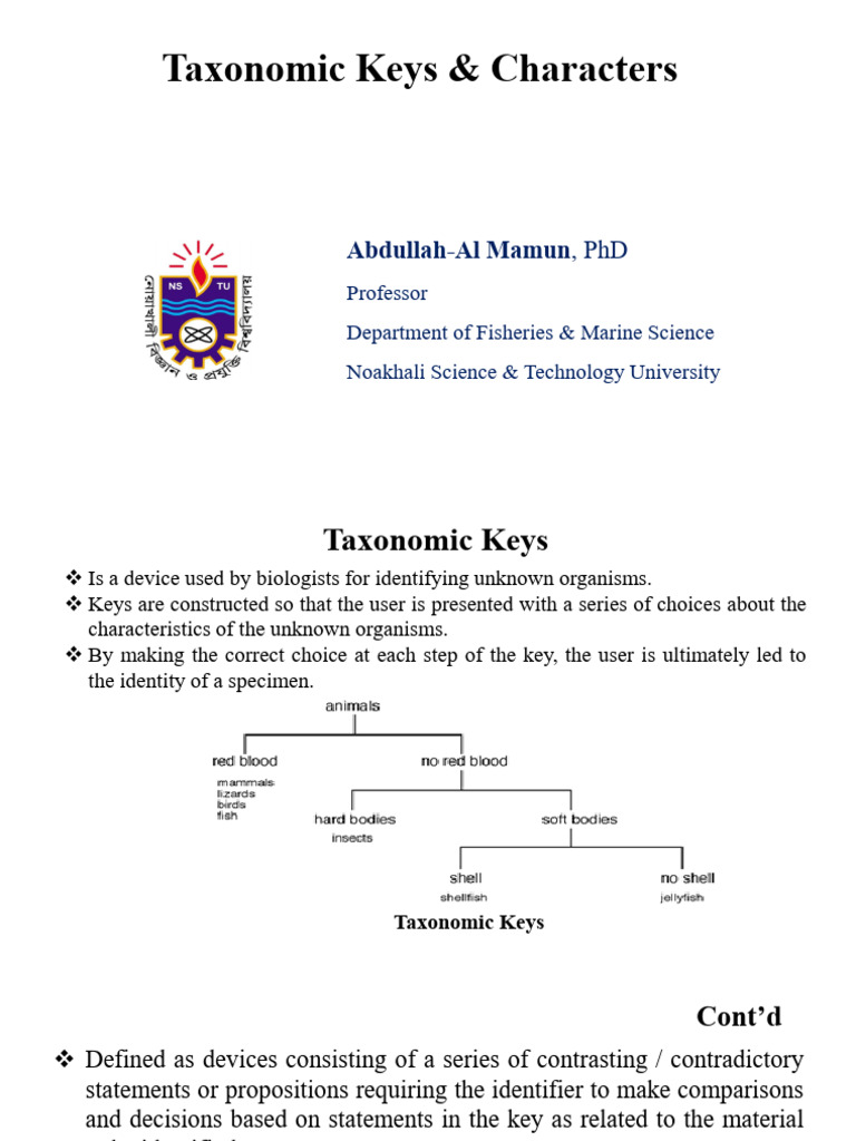 Taxonomic Keys and Character Types | PDF | Taxonomy (Biology) | Species