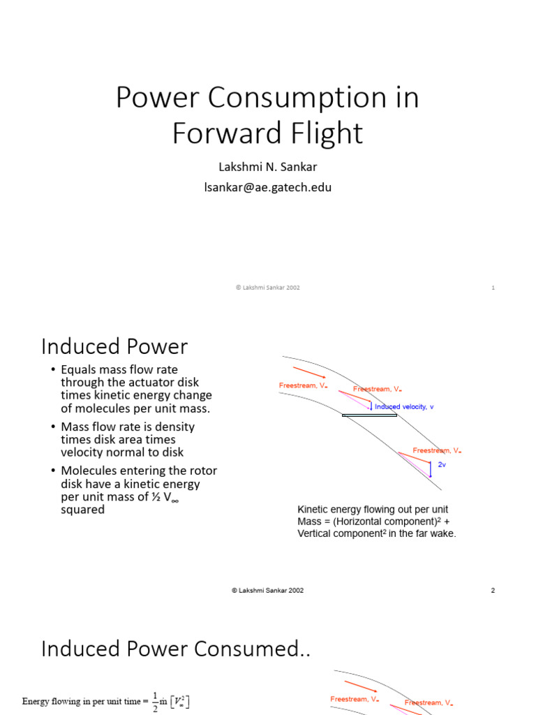 Power Consumption in Forward Flight | PDF | Fluid Mechanics | Dynamics ...