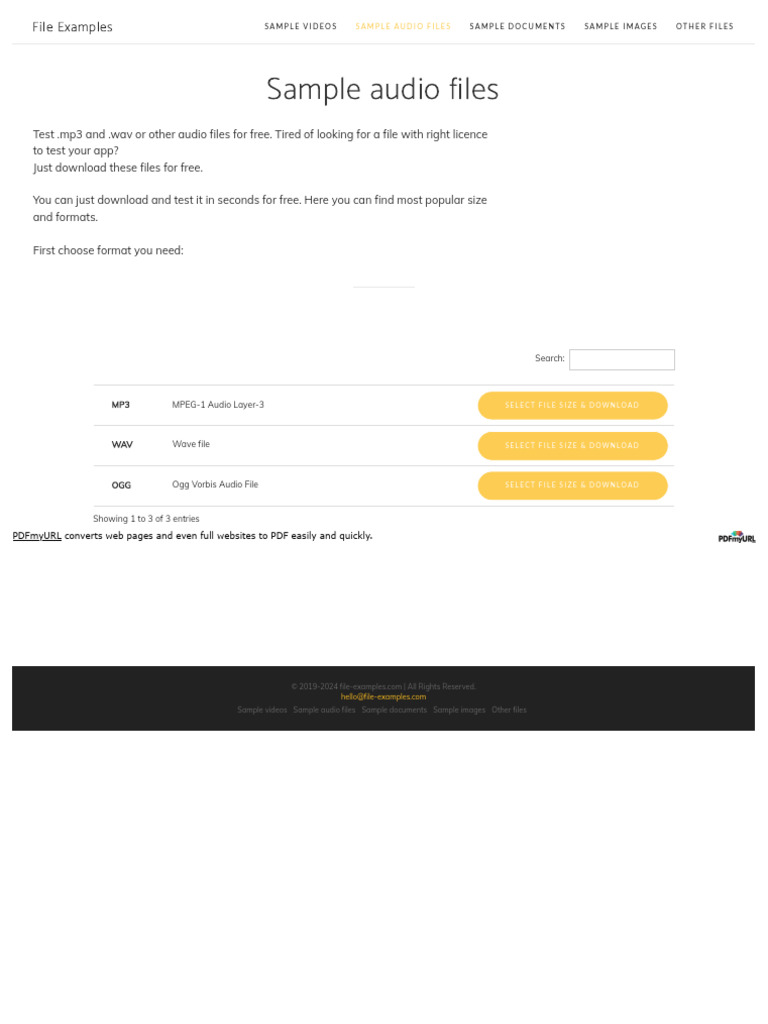 File-Examples Com Index PHP Sample-Audio-files #Google Vignette | PDF