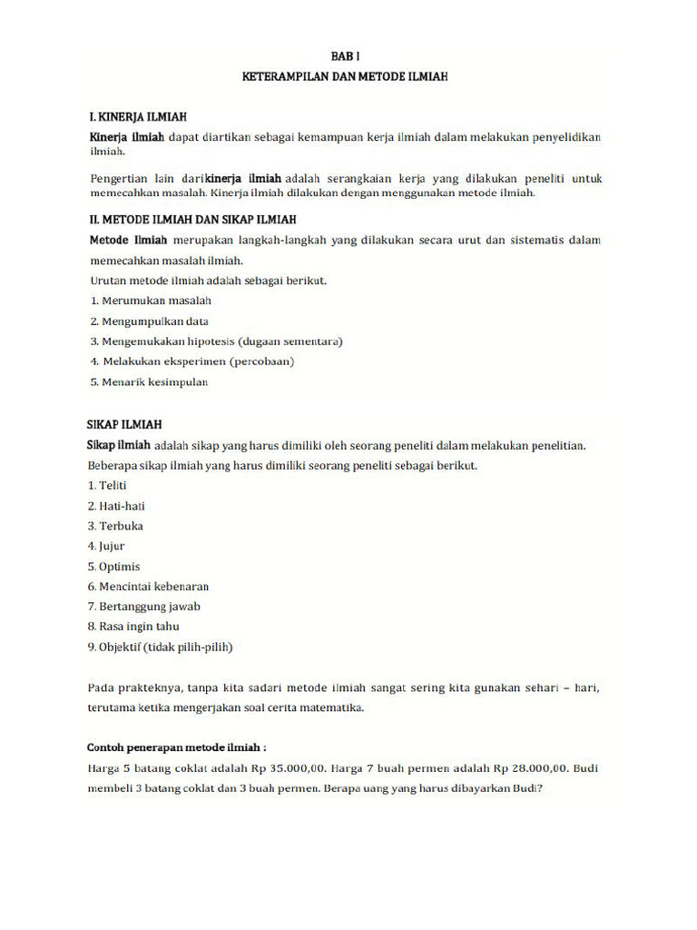 OSN IPS - Keterampilan Dan Metode Ilmiah | PDF