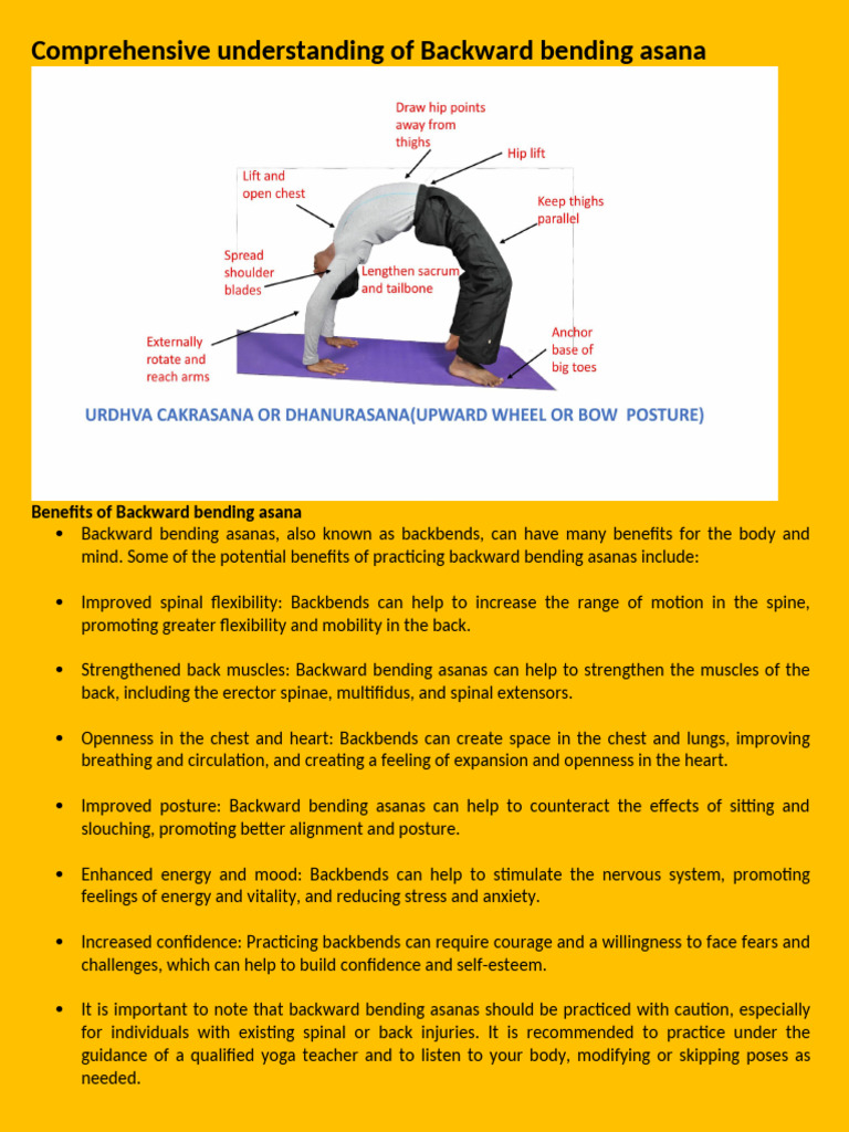 Comprehensive Understanding of Backward Bending Asana | PDF ...