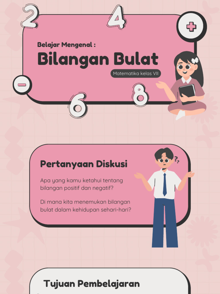 Belajar Mengenal Bilangan Bulat - Matematika | PDF