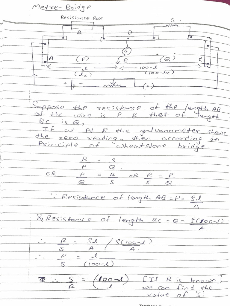 Metre Bridge, Potentiometer | PDF