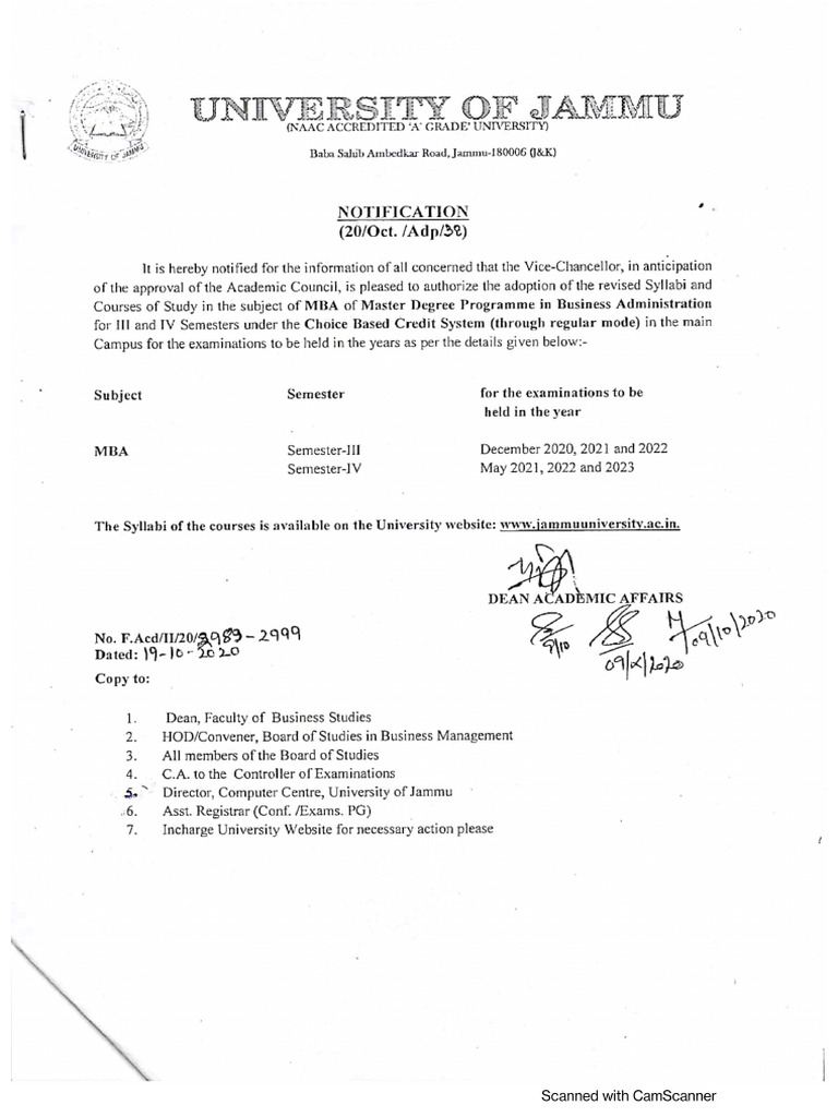 Mba 3 Cbcs Syllabus | PDF