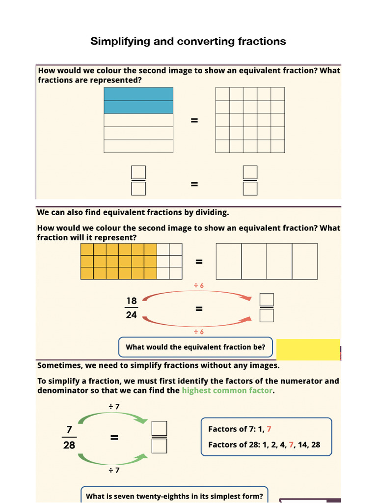 Fractions Holiday Pack-1 | PDF