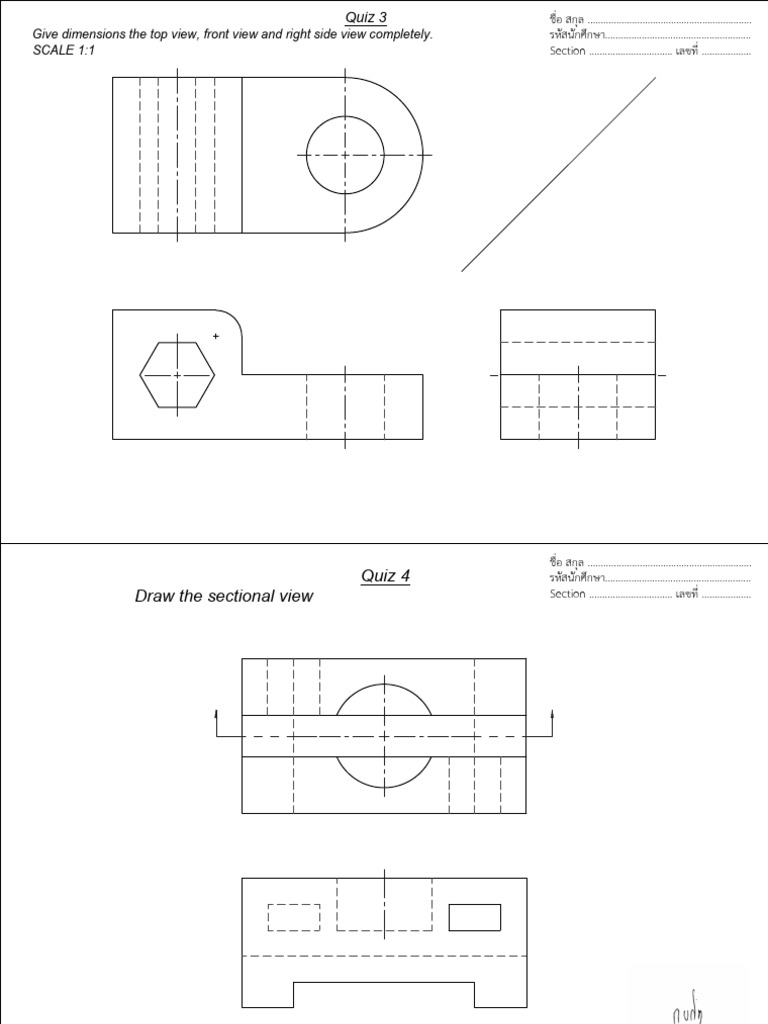 Quiz Week 2 Dim Section Tolerance | PDF