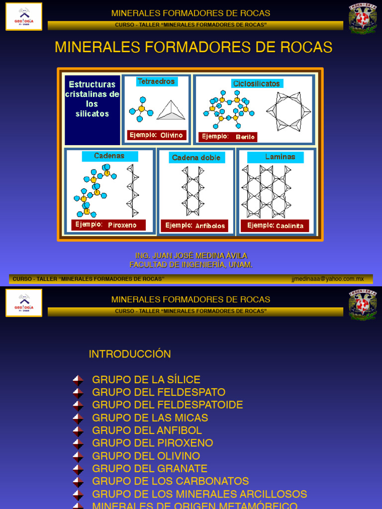 Minerales Formadores de Rocas Jjma | PDF | Minerales | Cuarzo