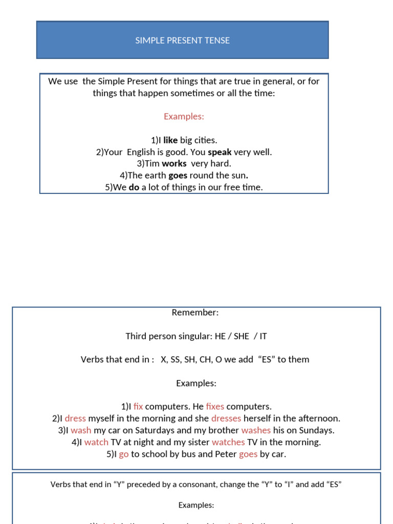 SIMPLE PRESENT - VICTOR | PDF