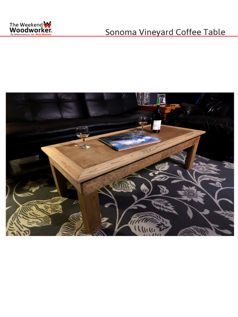 Sonoma Vineyard Coffee Table METRIC | PDF | Woodworking