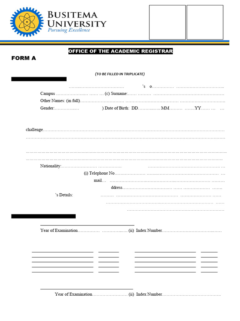First Year Student Registration Form | PDF | Diploma | Educational Stages