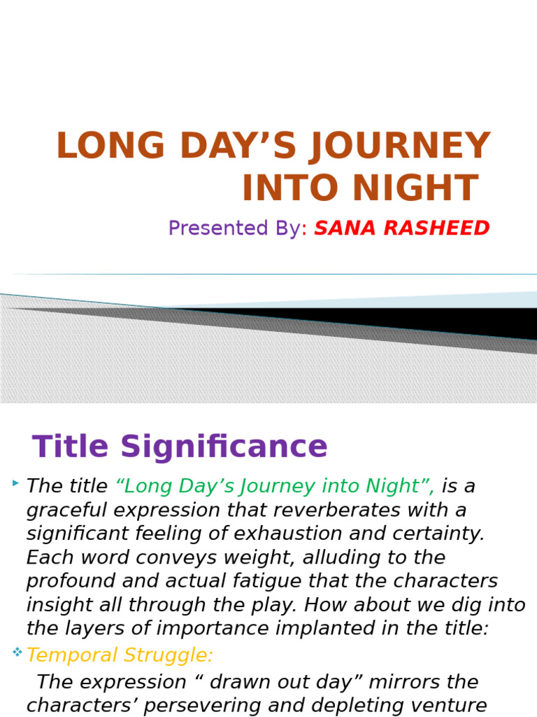 Long Day's Journey Into Night | PDF