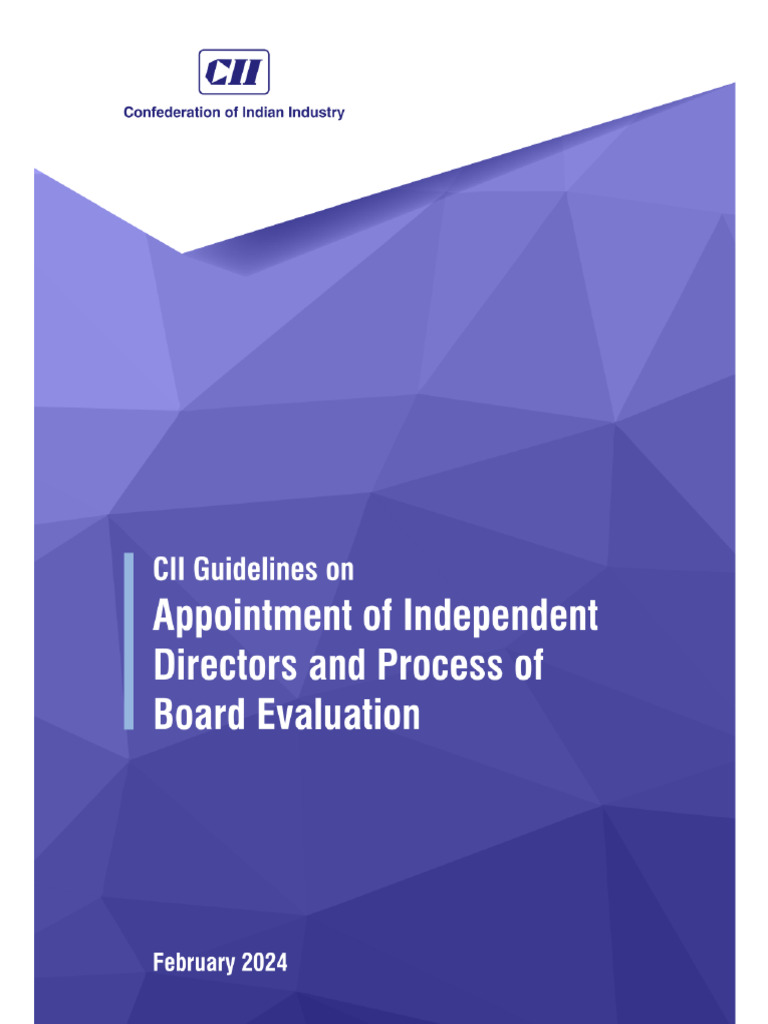 CII ID Guidebook-Appointment of ID and Board Evaluation - Feb 2024 ...