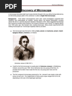 Microscopy Timeline Self Reading Comprehension | PDF | Microscope | Electron Microscope