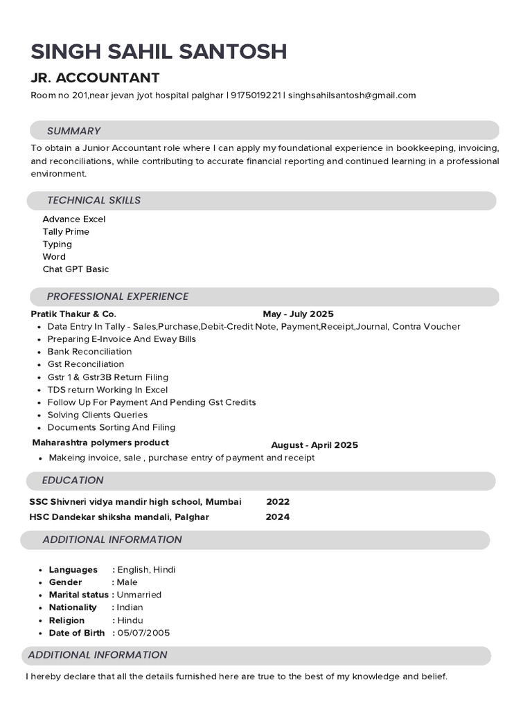 Resume Sahil | PDF