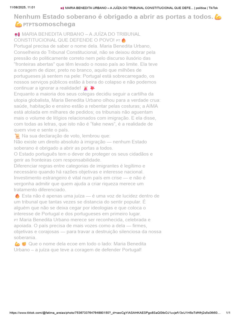 Maria Benedita Urbano: Defensora da Soberania | PDF | Portugal | Estado