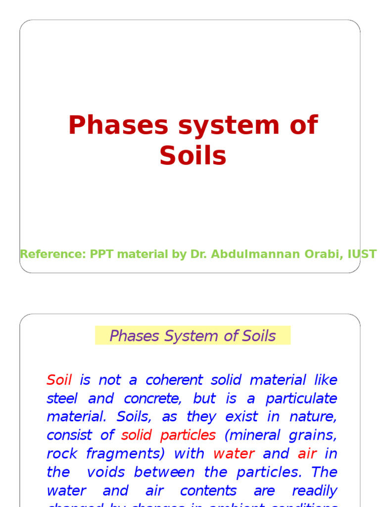 Phases System of Soils Explained | PDF | Porosity | Soil