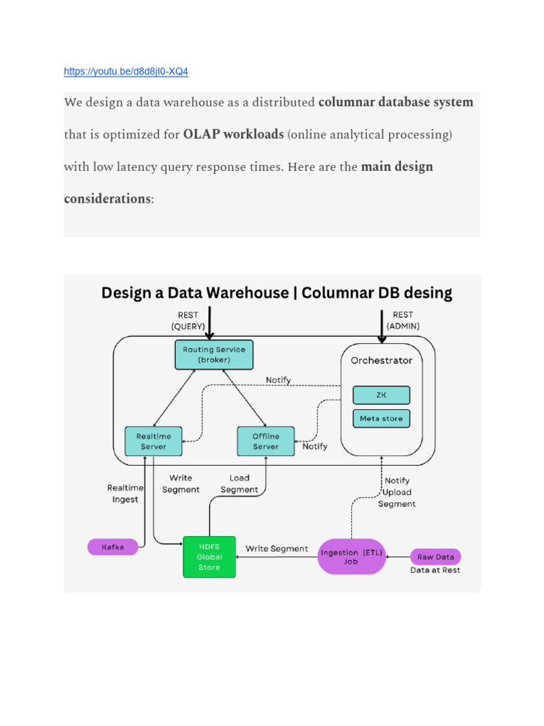 Design A Data Warehouse - Columnar DB Design | PDF | Database Index | Computer Cluster