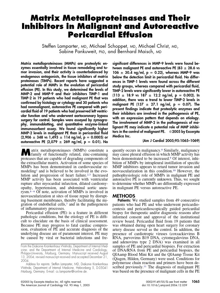 Matrix Metalloproteinases and Their Inhibitors in Malignant and ...