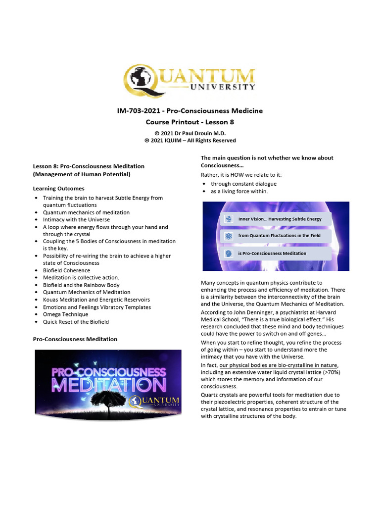 IM-703 - Pro-Consciousness Medicine | PDF | Energy (Esotericism ...