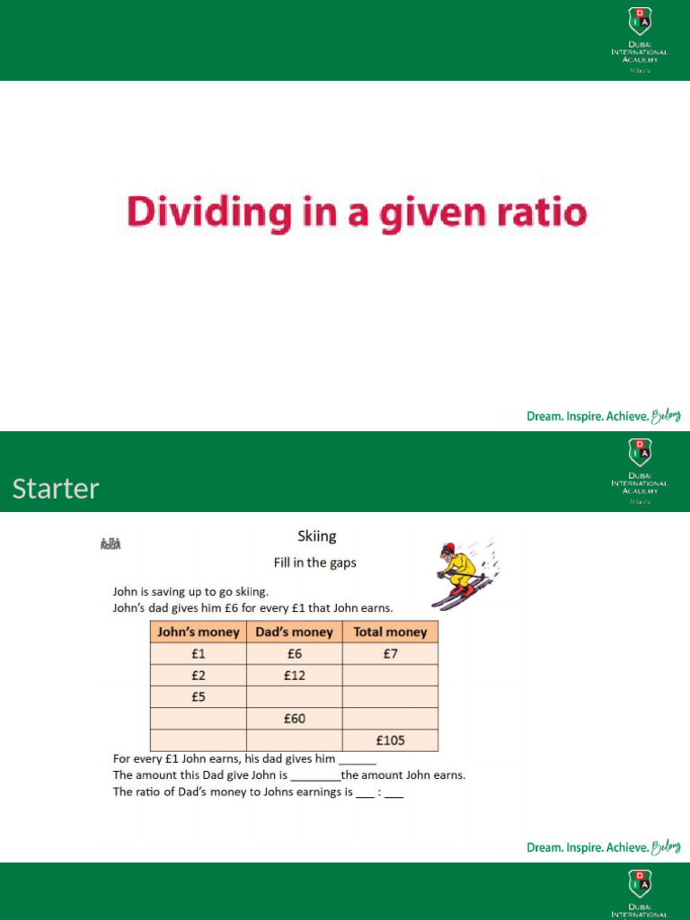2 Dividing in A Given Ratio | PDF | Ratio | Mathematics