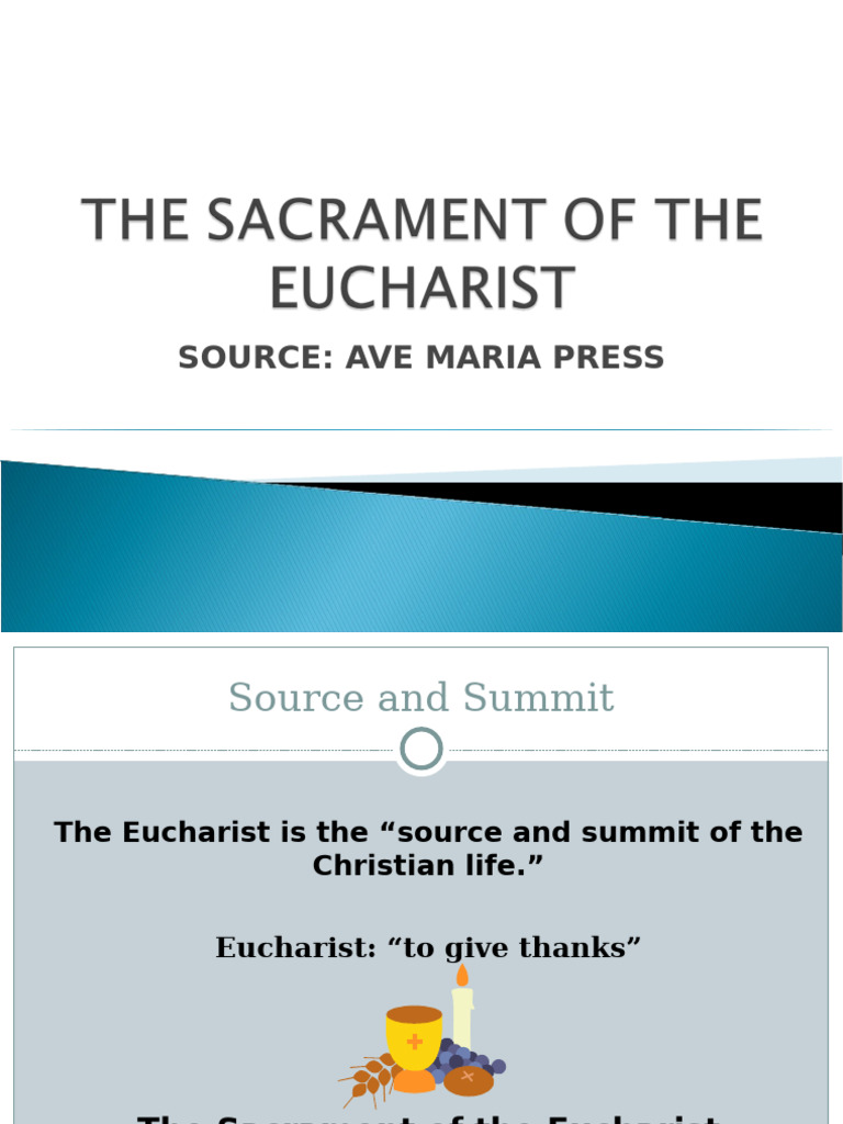 Eucharist | PDF | Eucharist | Mass (Liturgy)