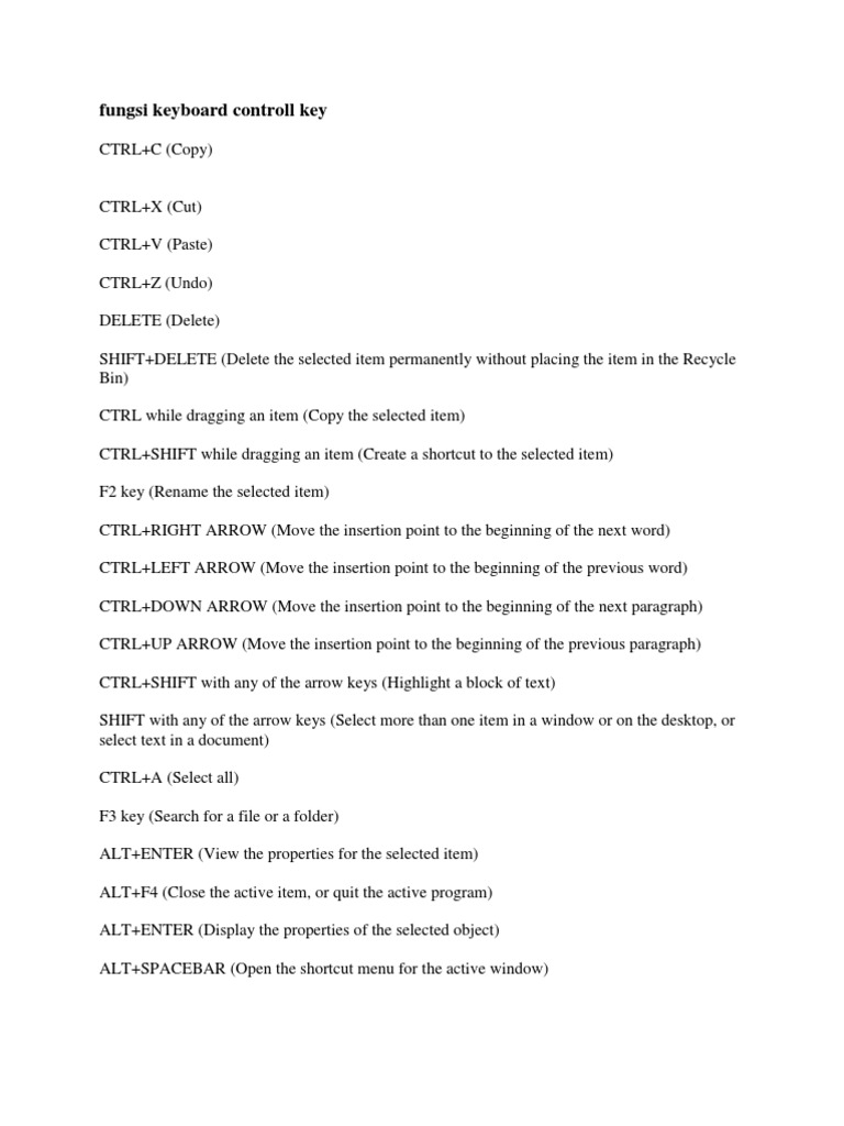 Essential Keyboard Shortcuts Guide | PDF | Computer Keyboard | Utility ...