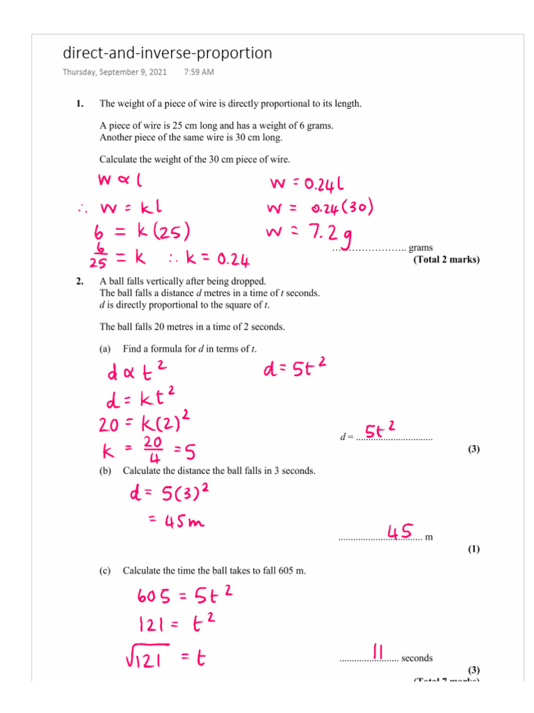3 Direct Inverse Answers | PDF